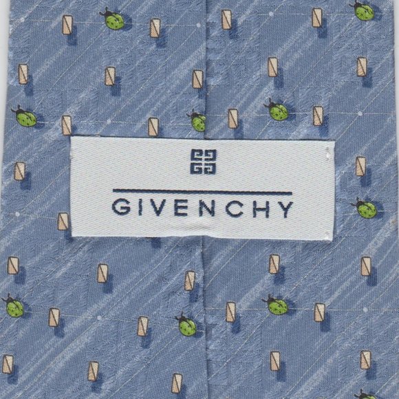 Givenchy | Accessories | Givenchy 0 Silk Necktie Blue White With Green ...